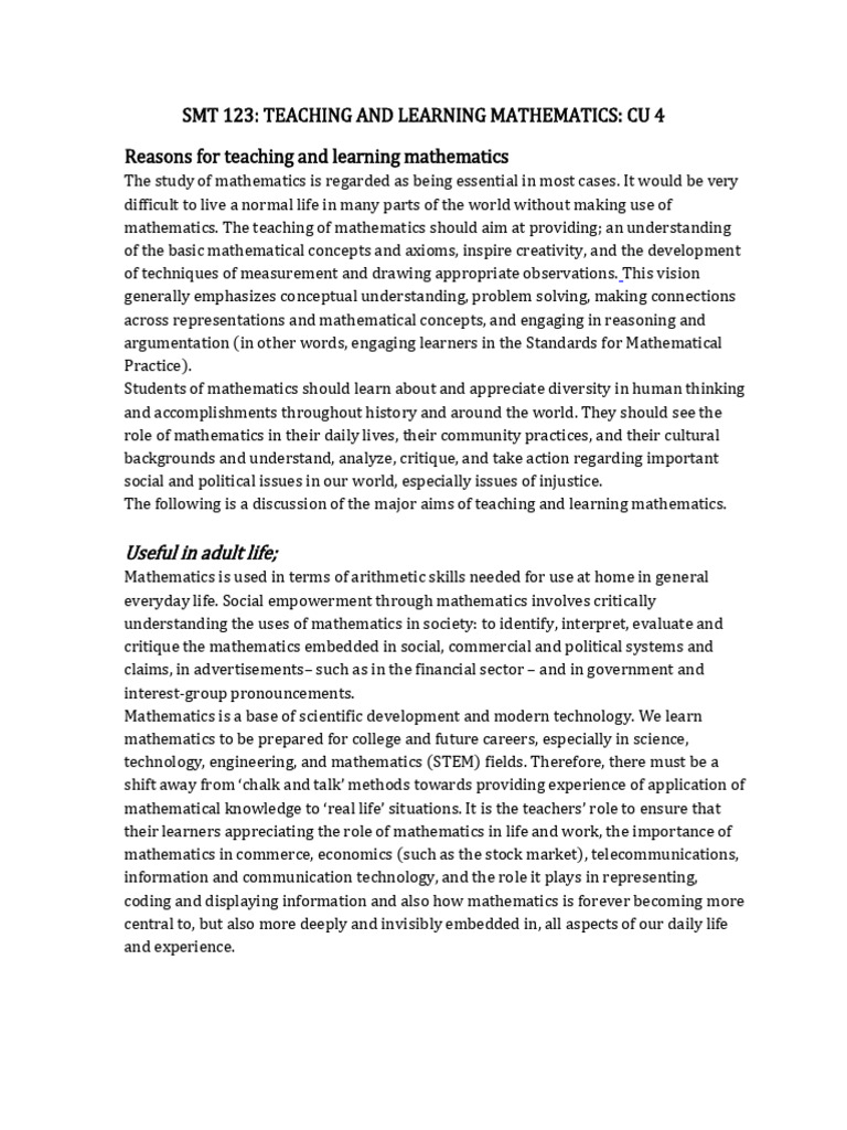 SMT 123 2022 Version | PDF | Mathematics | Learning