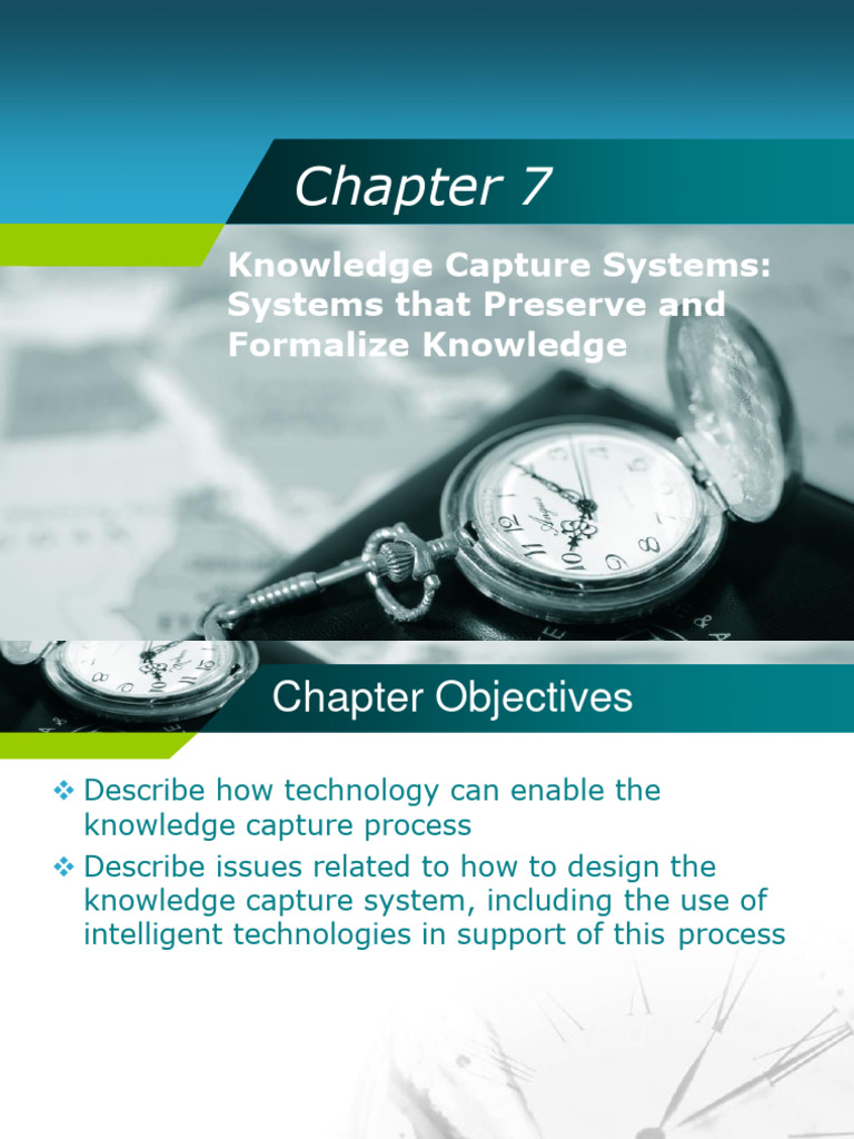 6 KM Slides Ch07 KnowledgeCaptureSystem-2019 | PDF | Knowledge | Expert
