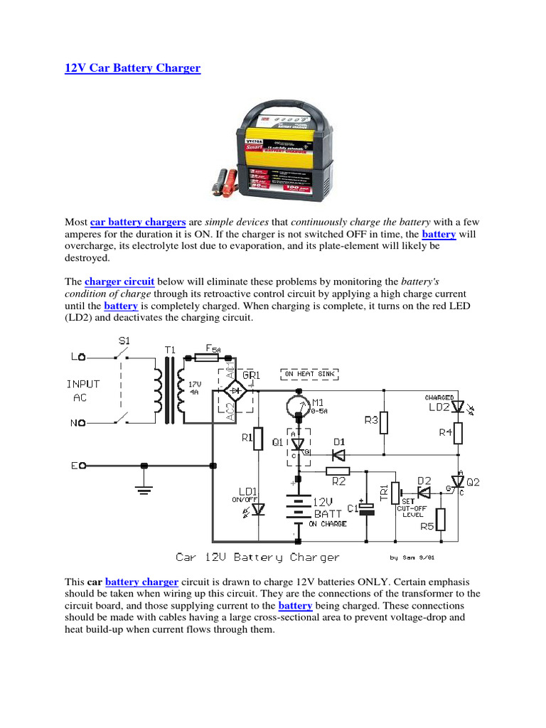 Schematic with instruction | Download Free PDF | Battery Charger | Rectifier