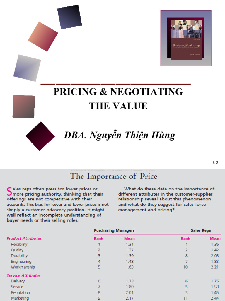 Pricing and Negotiating The Value | PDF | Pricing | Marketing