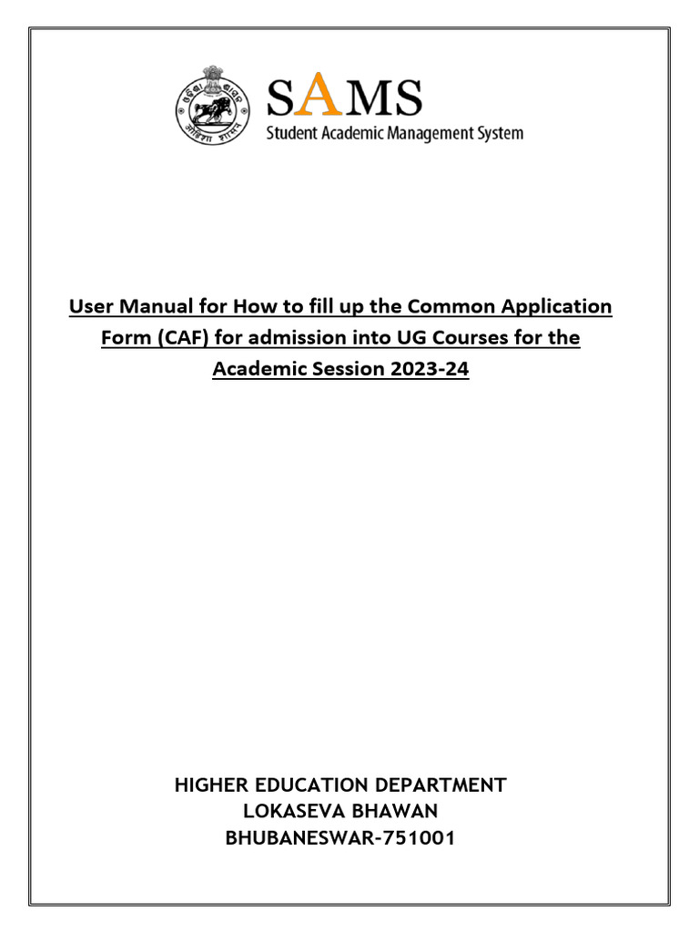 Share CAF USER MANUAL-2023-2024 | PDF | Password | Login