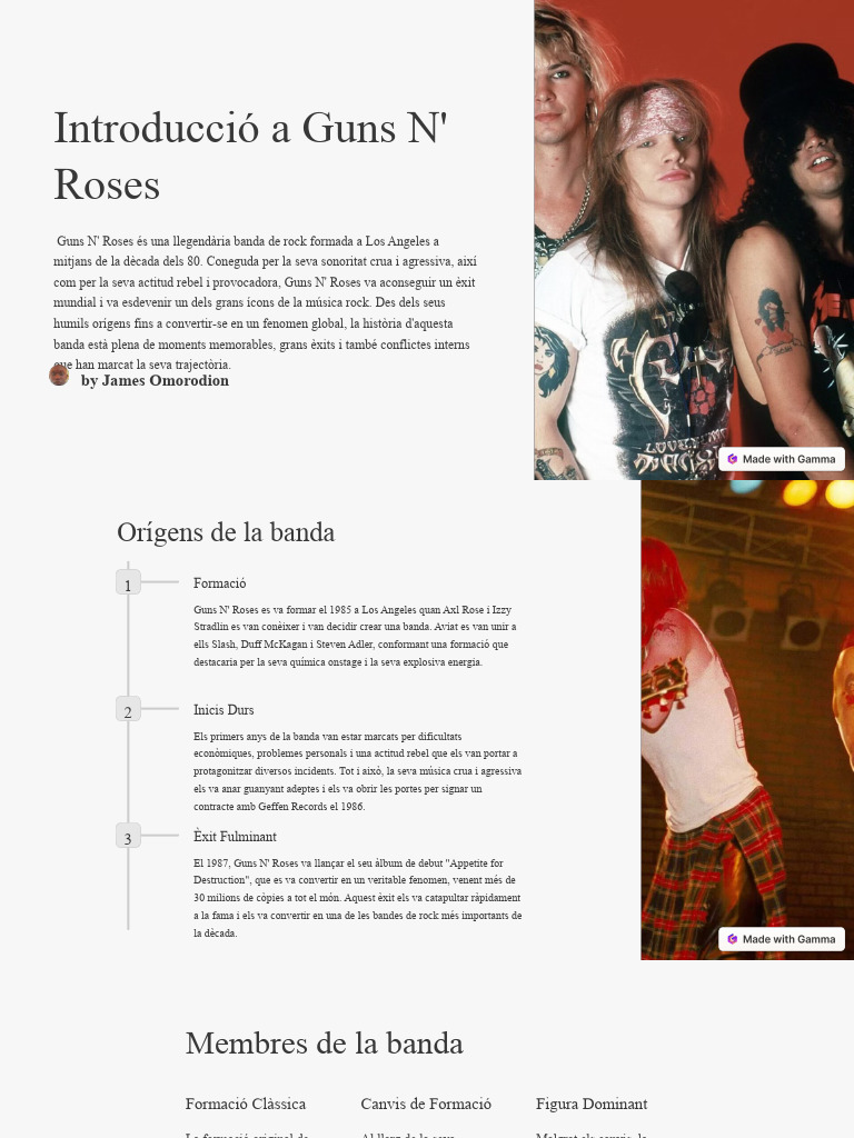 Introduccio A Guns N Roses | PDF