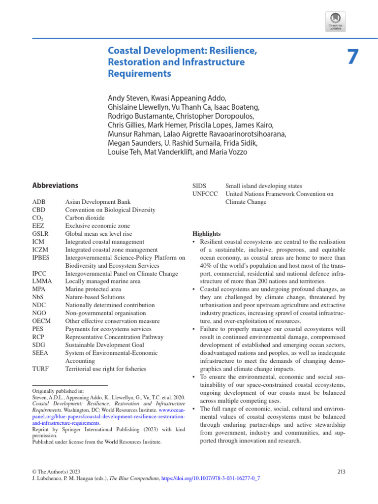 Coastal Resilience & Development | PDF | Coast | Ecological Resilience