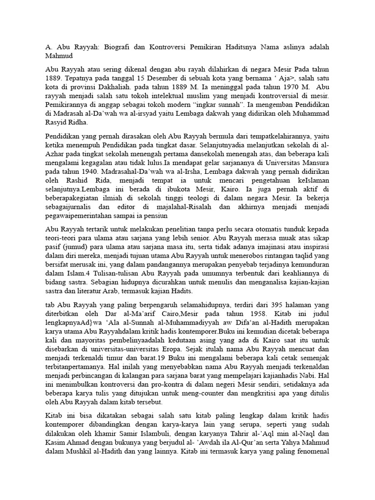 Biografi Abu Rayyah | PDF