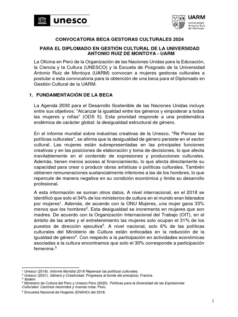 CONVOCATORIA BGC - UARM-FINAL | PDF | Documento de identidad | Perú