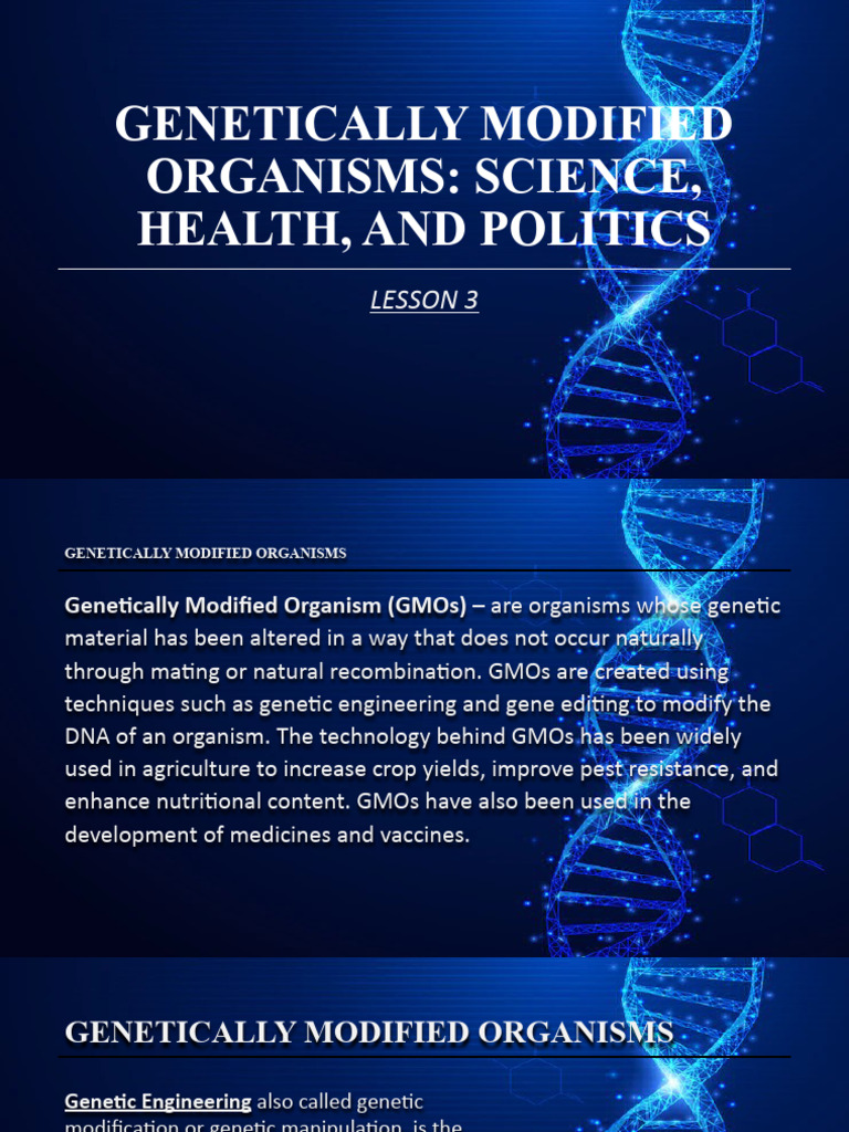 Genetically Modified Organisms | PDF | Genetic Engineering ...