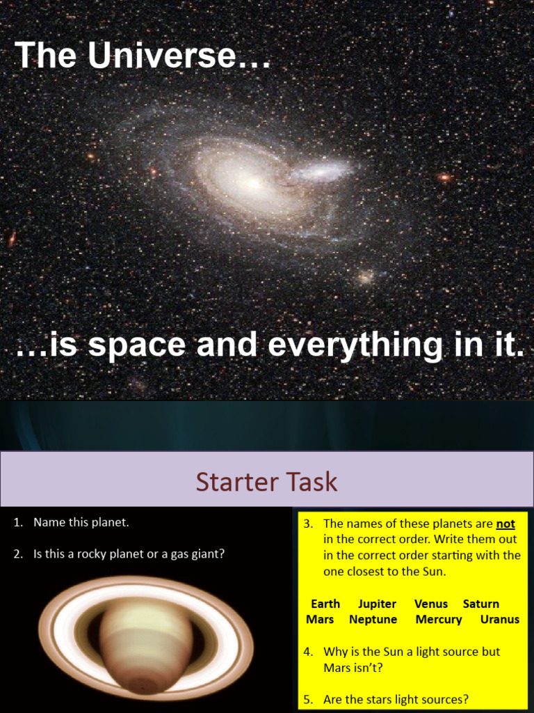 Year 8 Stars and Galaxies | PDF | Planets | Solar System
