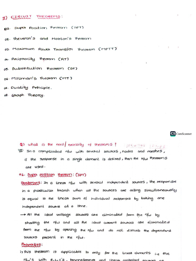 Unit-2 (A) NT - Theorems | PDF