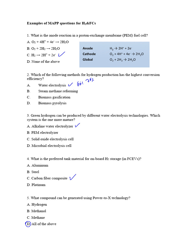 MAPP H2-FCs Examples | PDF | Teaching Methods & Materials | Science ...