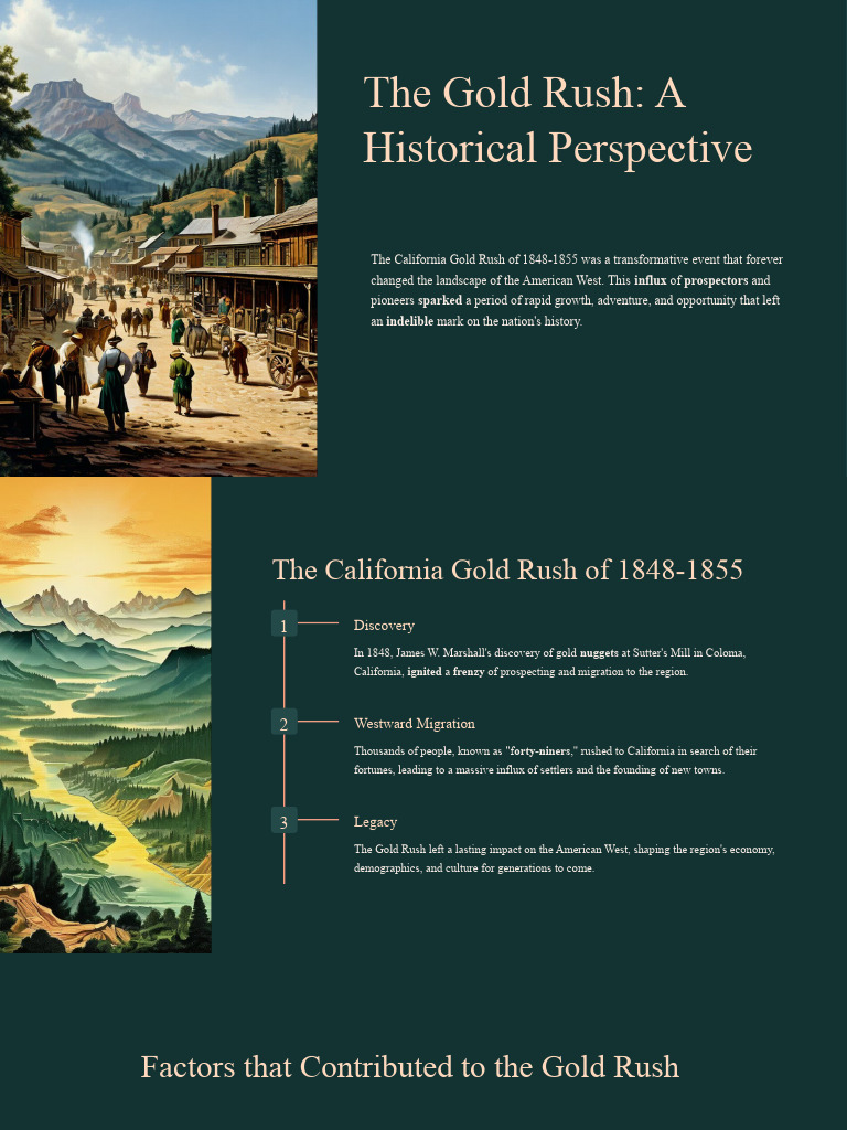 The Gold Rush A Historical Perspective | PDF | Economies