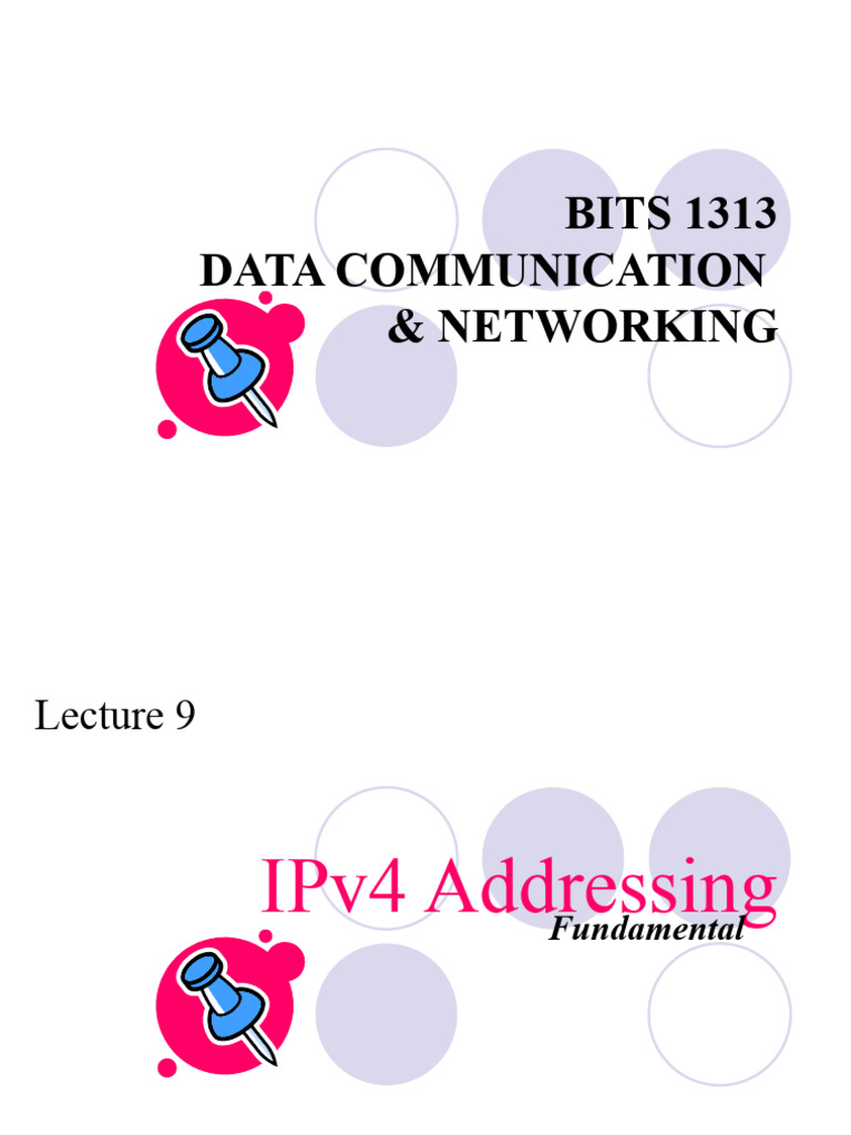 Lec 09 Ipv4 Addressing Lec 10 Ipv4 Subnetting Pdf Ip Address Computer Network