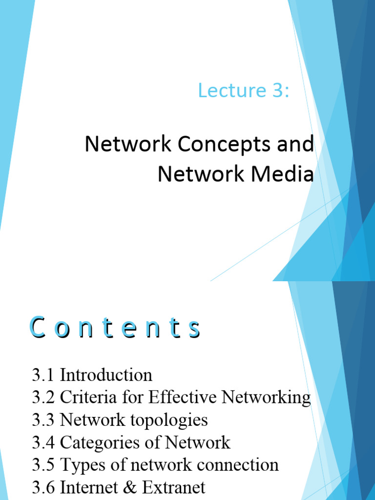 Lec 03 - Network Concepts and Network Media-Oct23 | PDF | Computer Network | Transmission Medium