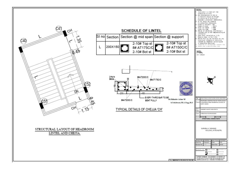 Mdrs Harti Hostel All Lintel & Staircase (1) - Model3 | PDF