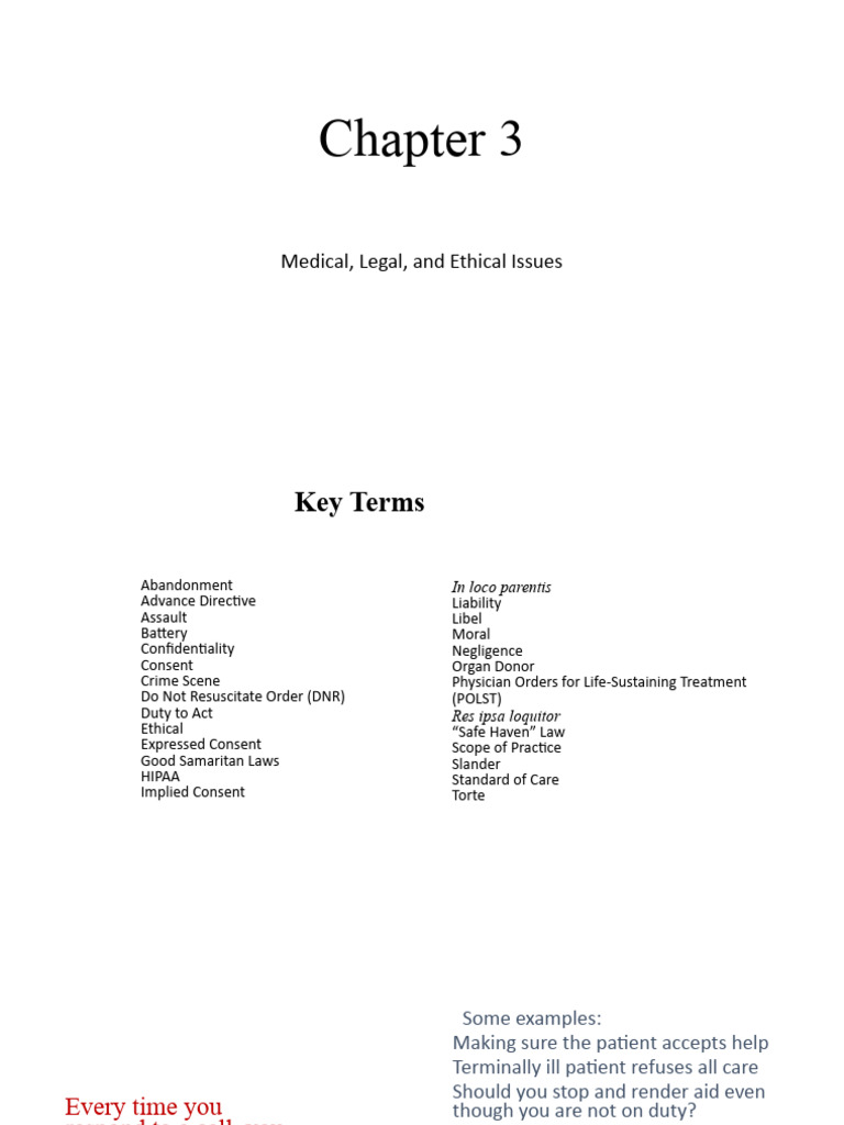 EMT Chapter 3 | PDF | Informed Consent | Confidentiality