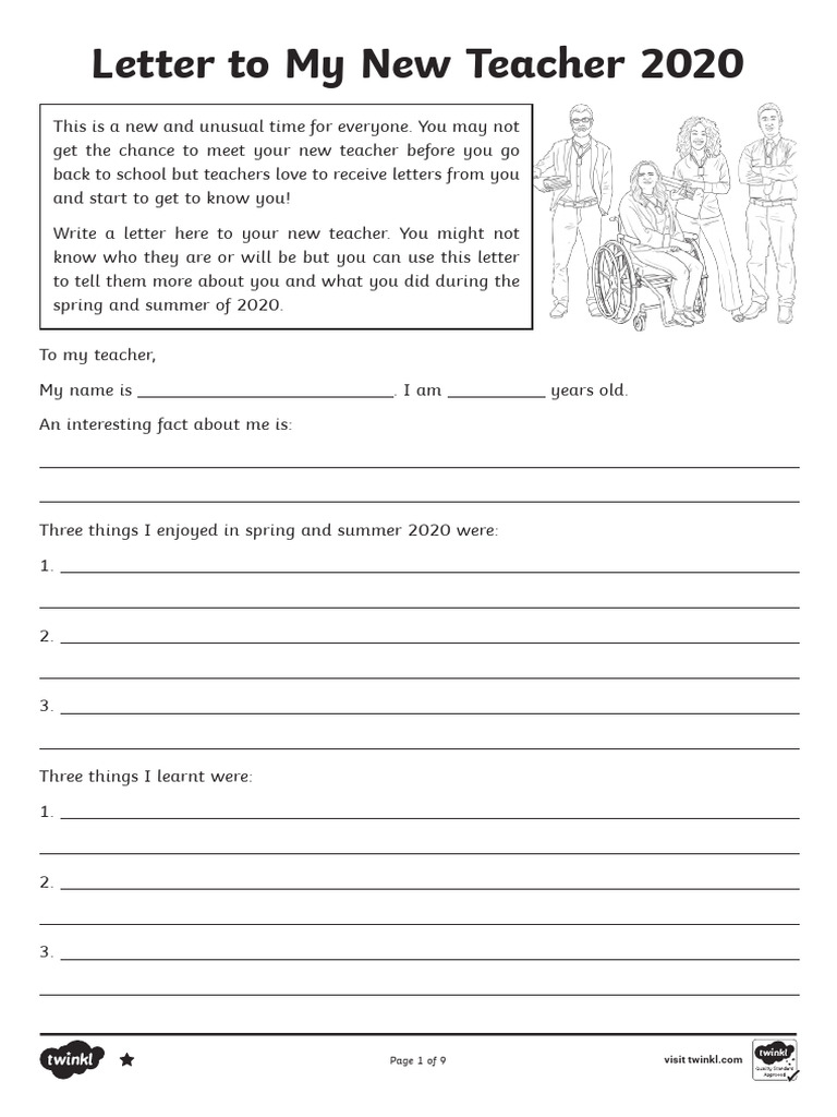 English Friday Letter To My New Teacher Manha | PDF