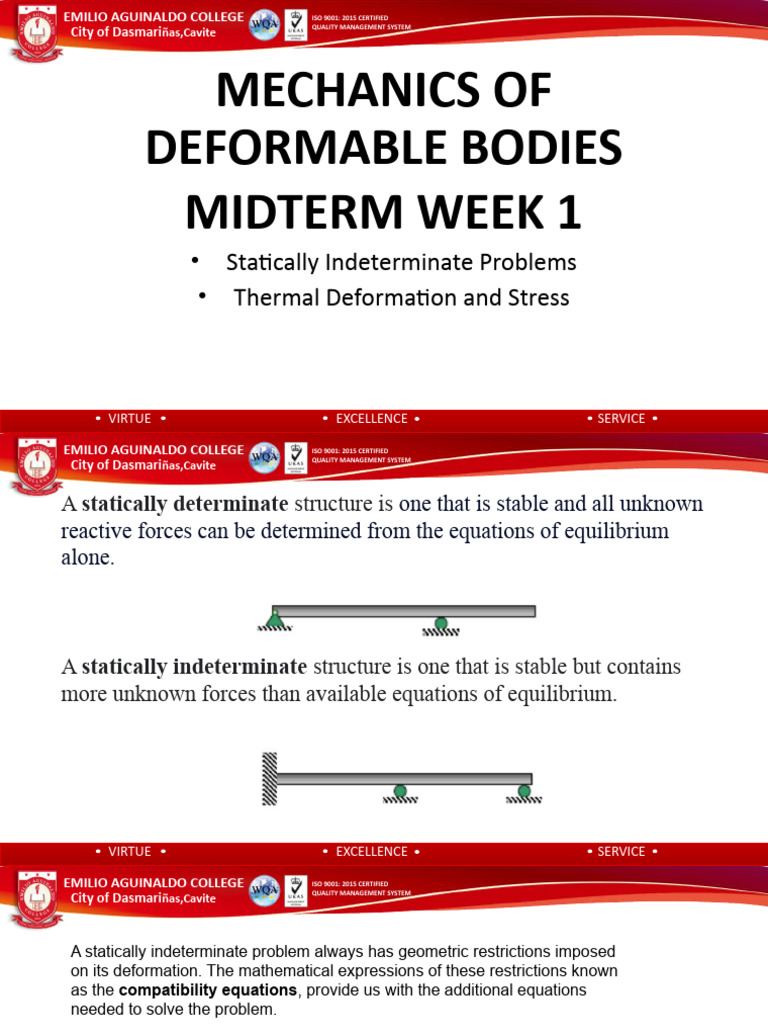 Mechanics - Midterm Week1 | PDF | Deformation (Engineering) | Stress (Mechanics)