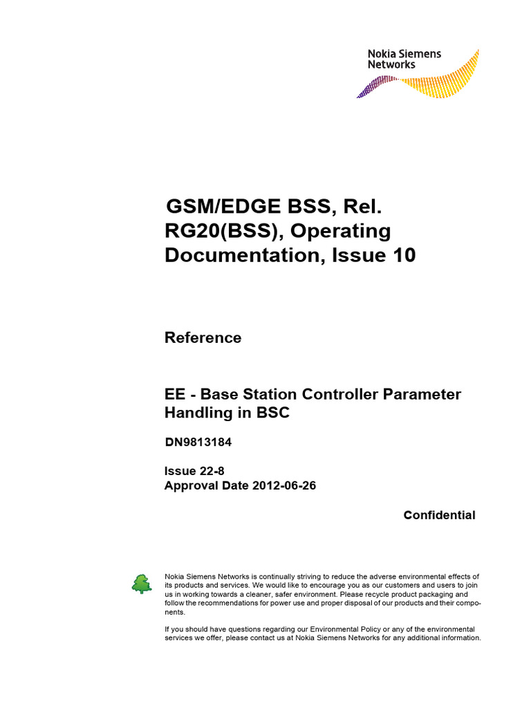 EE - Base Station Controller Parameter Handling in BSC - dn9813184 ...