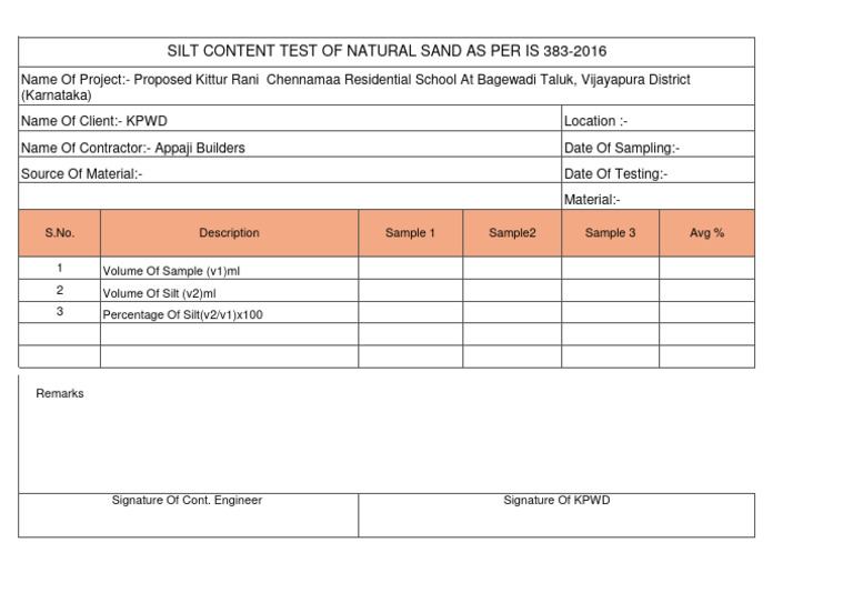 Silt Content of Sand | PDF | Computers