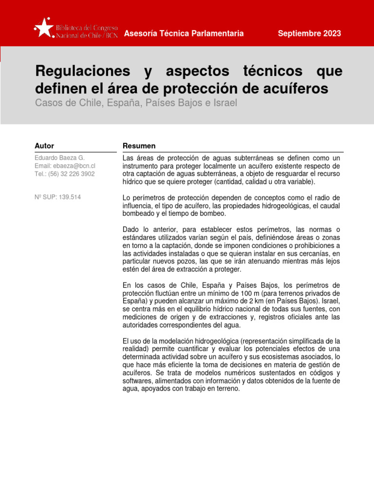 Regulaciones y aspectos técnicos que definen el área de protección de acuíferos | Descargar ...
