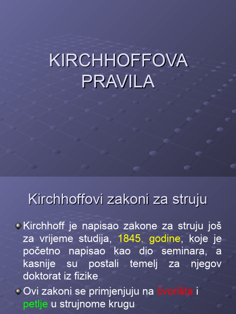 Kirchhoffova Pravila | PDF