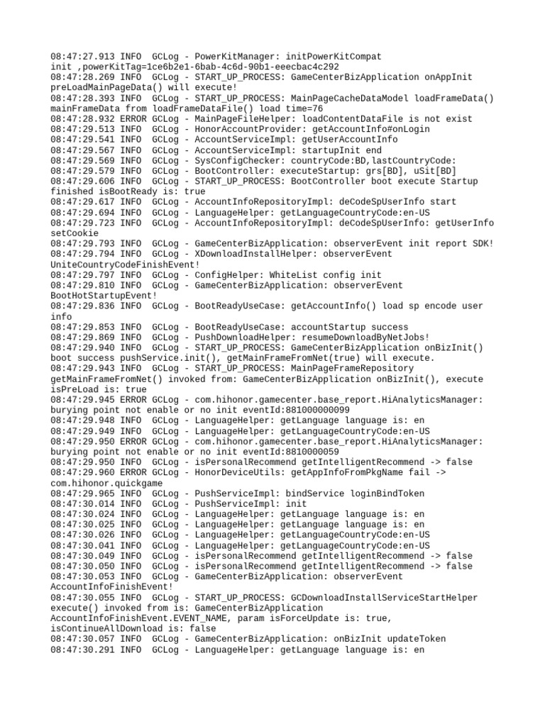 GameCenter Startup Log Analysis | PDF | Hypertext | Application Layer Protocols