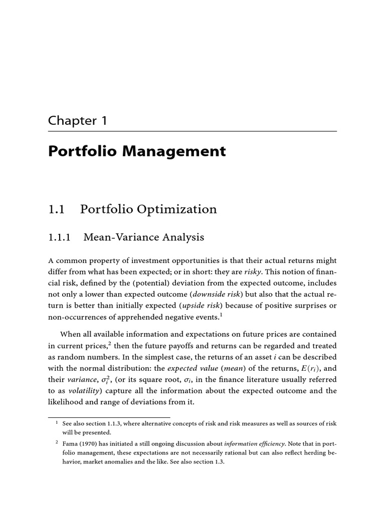 Portfolio Management | PDF | Option (Finance) | Modern Portfolio Theory