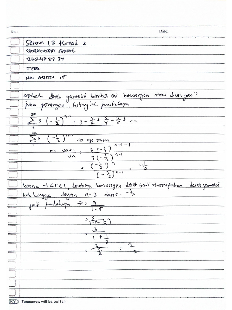 Calculus Session 13 Thread 2 | PDF