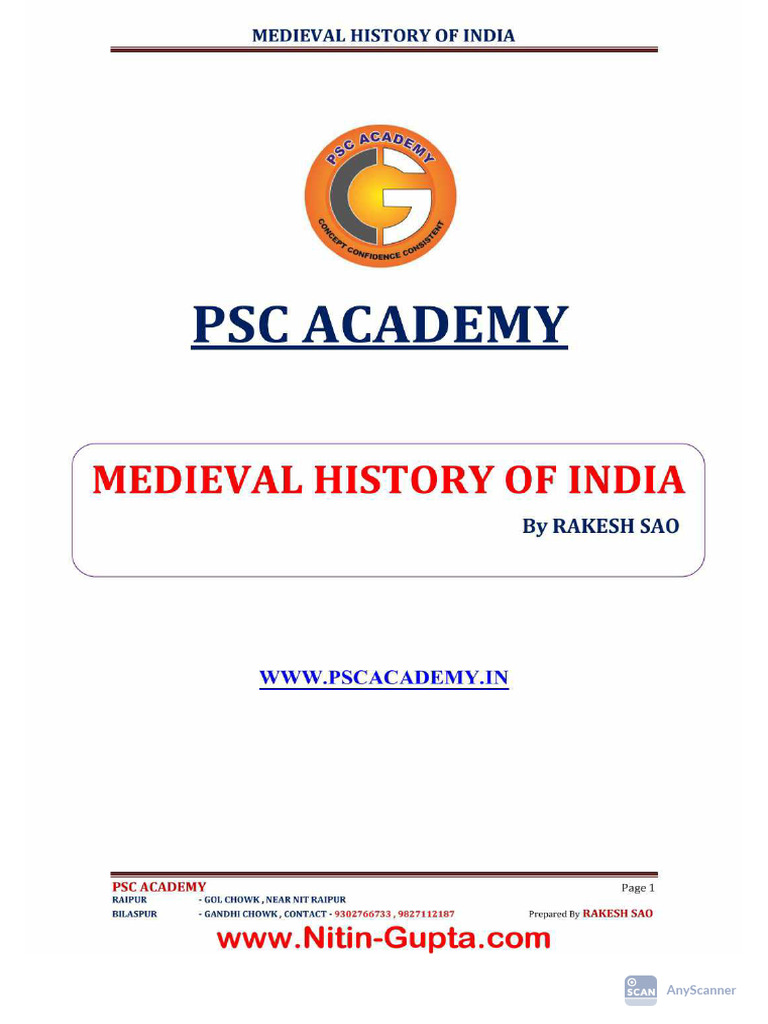 Medieval Indian History Notes PDF in Hindi by Rakesh Rao (For More Book ...