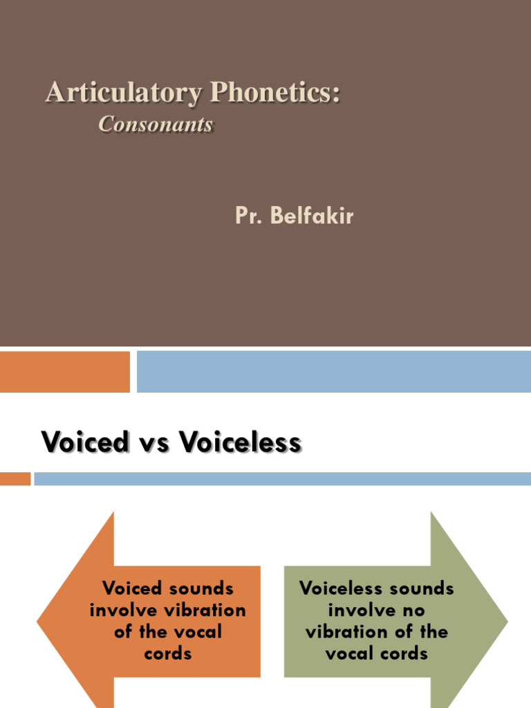 AN423 Belfakir Intro 2 LX 3 Articulatory Phonetics Consonants | PDF | Phonetics | Human Voice