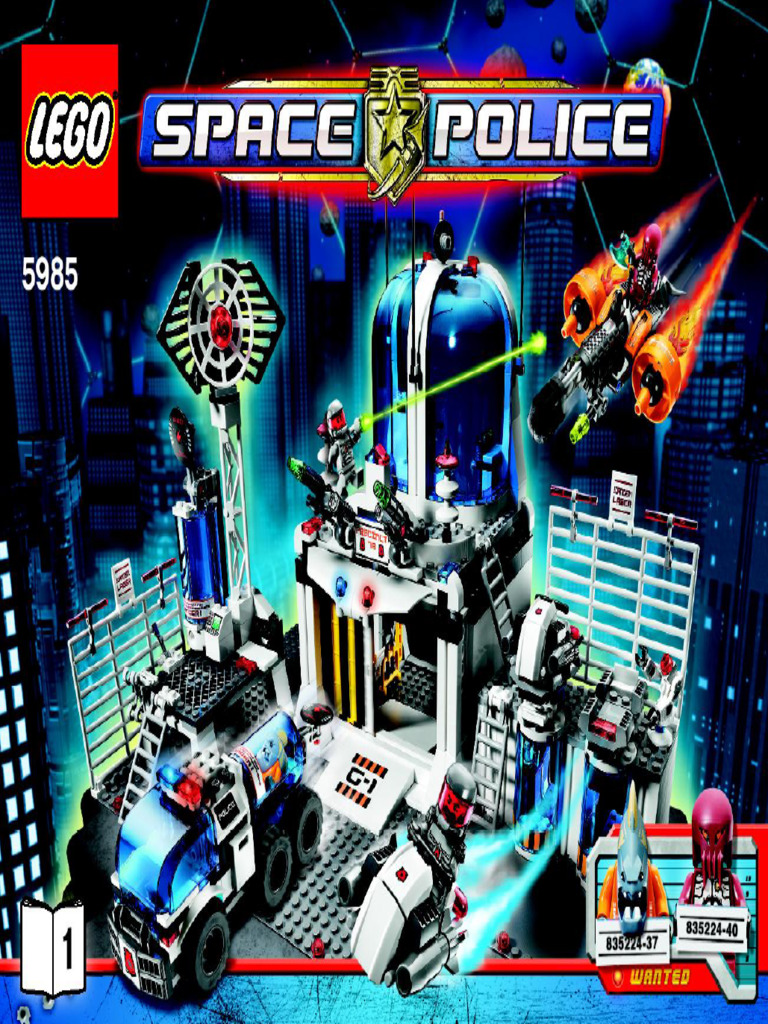 Building Instructions For 5985, Space Police Central, LEGO® Space (Part ...