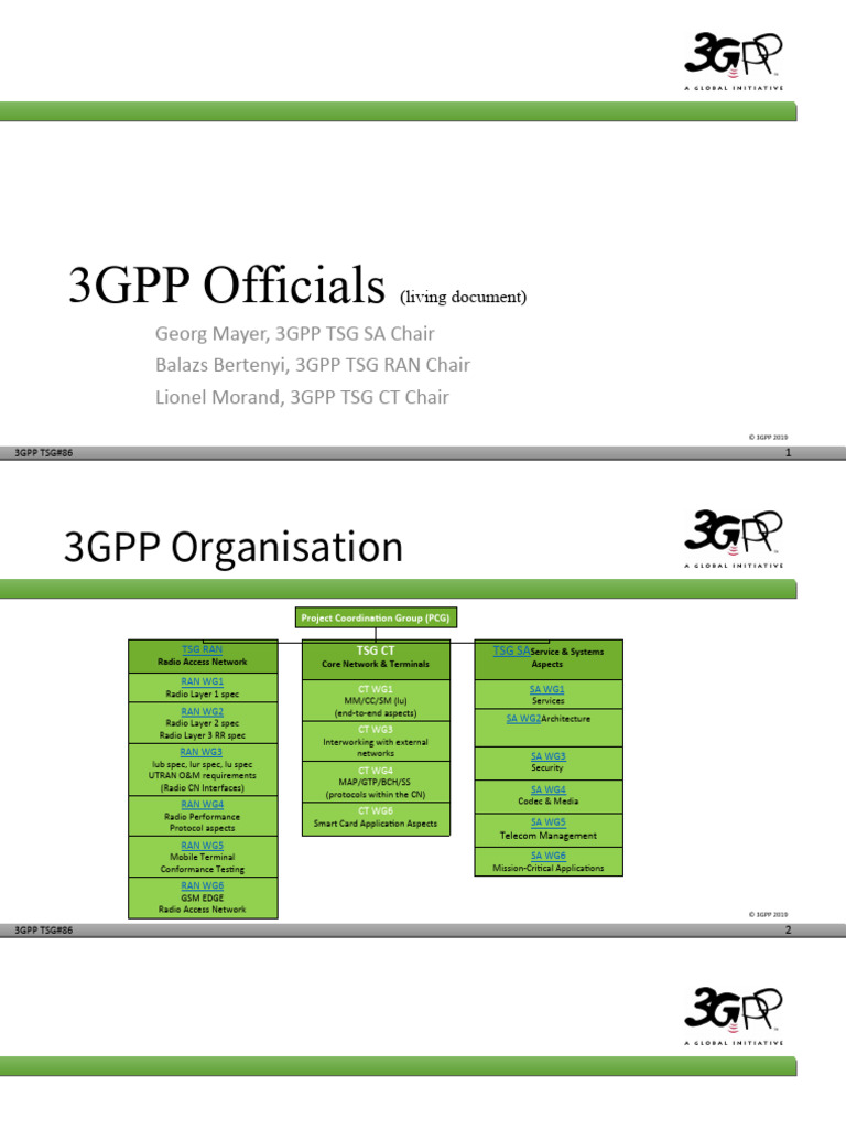 3GPP Officials Overview 2020 | PDF | Computing | Telecommunications
