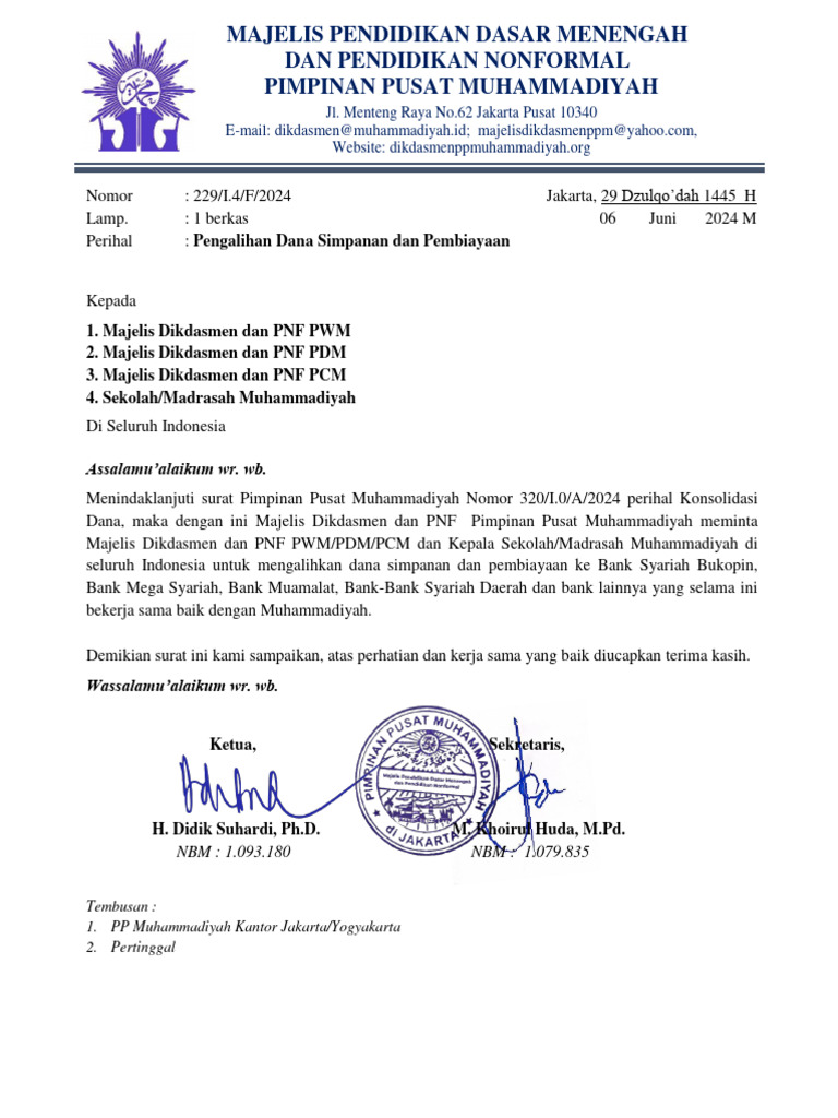 229 - Edaran Instruksi Penutupan Rekening BSI | PDF