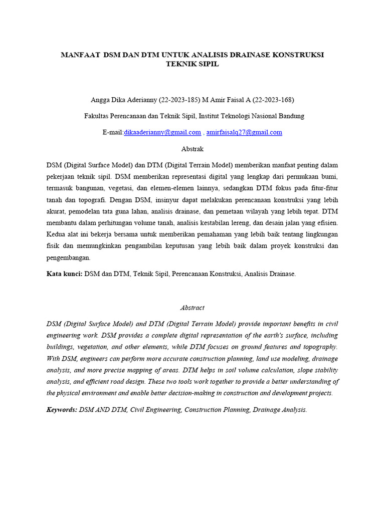 K13.t4.manfaat DSM Dan DTM Untuk Pekerjaan Teknik Sipil | PDF | Sains ...