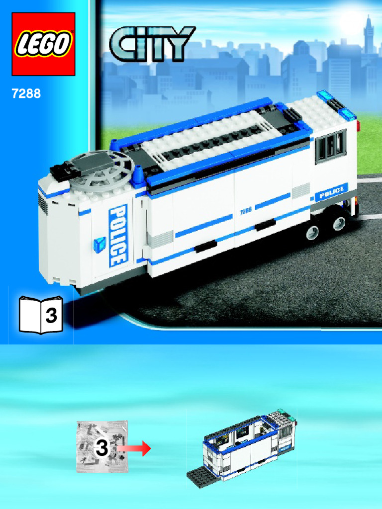 Building Instructions For 7288, Mobile Police Unit, LEGO® City (Part 3 ...