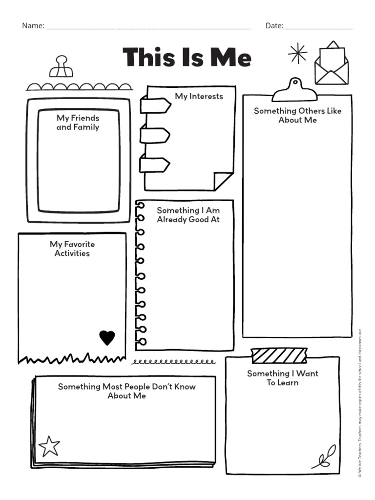 We Are Teachers Self Esteem Worksheet Bundle | PDF | Self Esteem ...