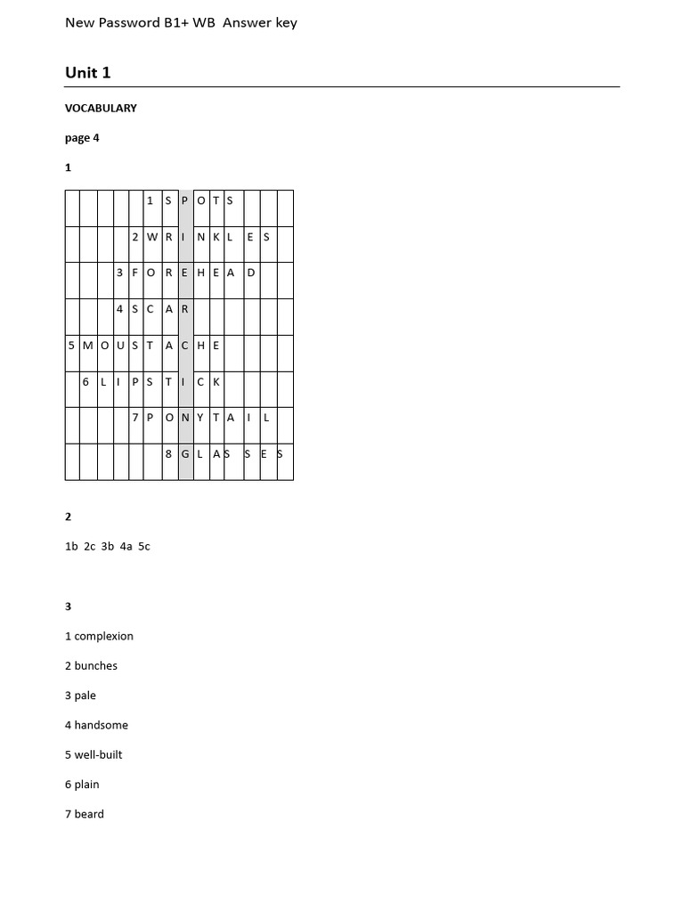 New Password B1 WB Answer Key | PDF | Chocolate | Robbery