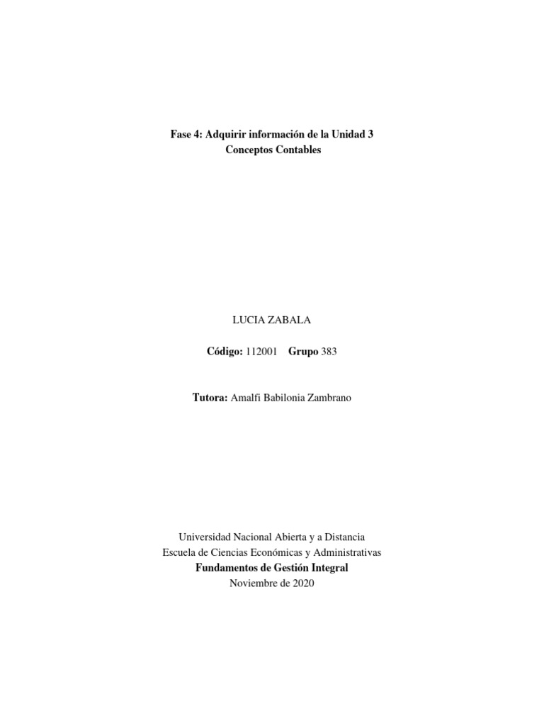 Unad Fundamentos de Gestion Integral Unidad 3 Tarea 4 | PDF ... Unad Fundamentos de Gestion Integral Unidad 3 Tarea 4 | PDF ...