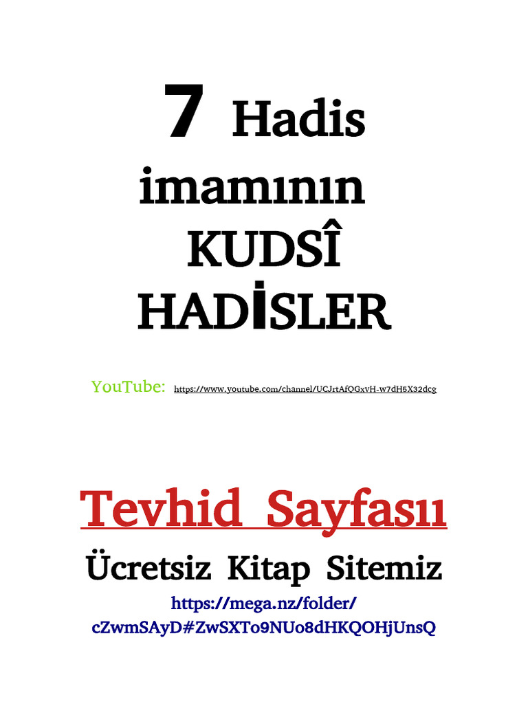 7 Hadis Imami Kudsi Hadisleri | PDF