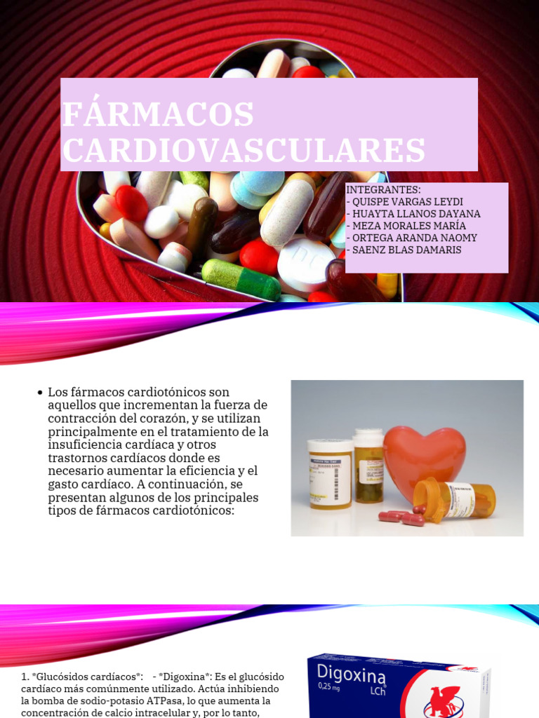 Fármacos Cardiotónicos: Tipos y Usos | PDF | Especialidades Medicas ...