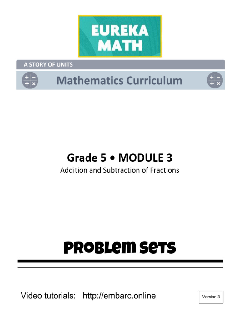 G5-M3 Student Problem Sets | PDF | Mathematics | Numbers