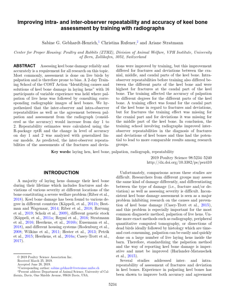 Improving Intra and Inter Observer Repeatability and Accuracy - 2019 - Poultry | PDF | Accuracy ...