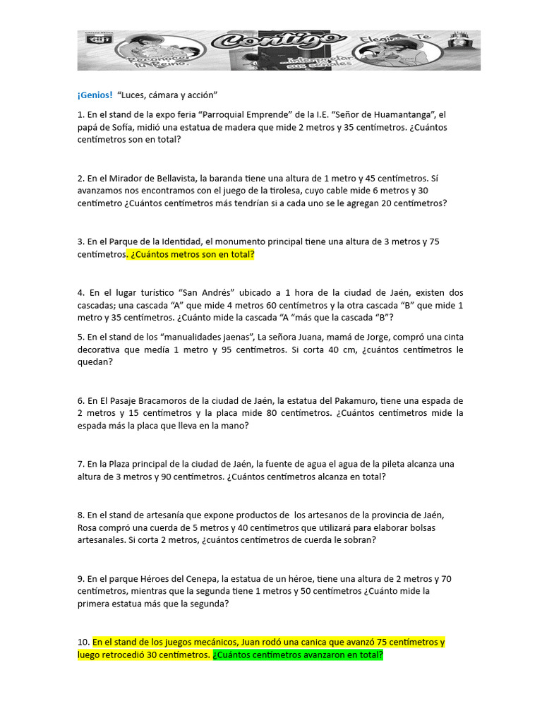 Problemas de Medidas en Jaén | PDF | Hogar, jardinería y bricolaje