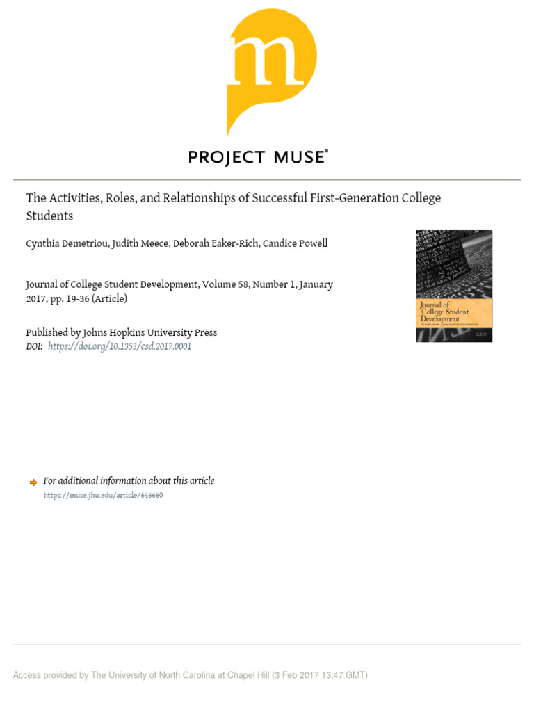 Journal of College Student Development | PDF | Behavioural Sciences