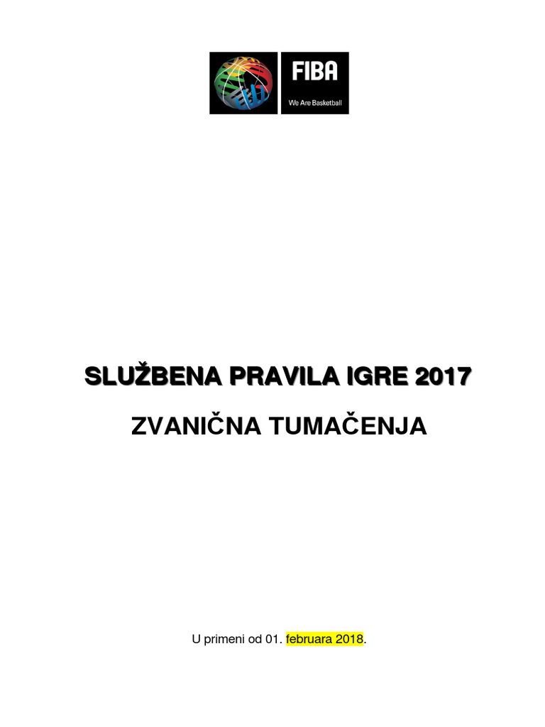 FIBA Tumacenja Februar 2018 Zuto | PDF