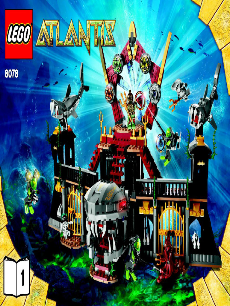 Building Instructions For 8078, Portal of Atlantis, LEGO® Atlantis ...