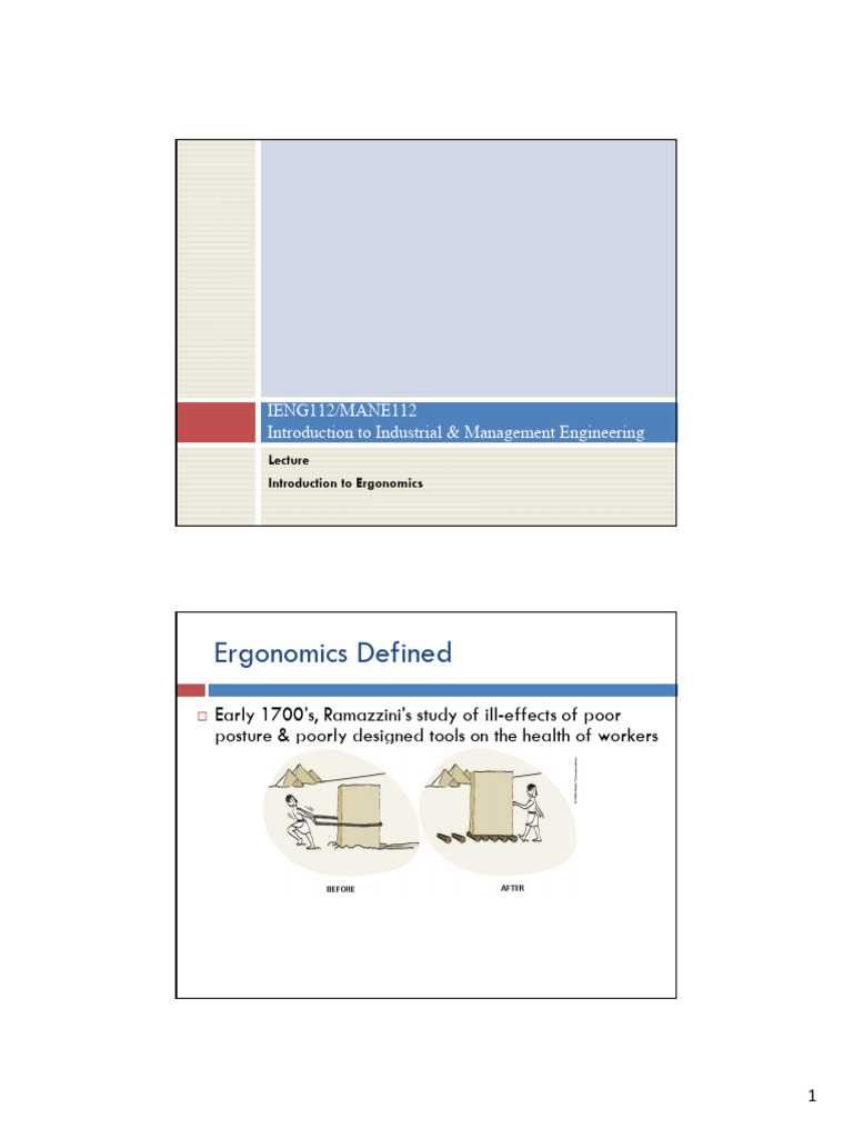 Ergonomics | PDF | Human Factors And Ergonomics | Psychology