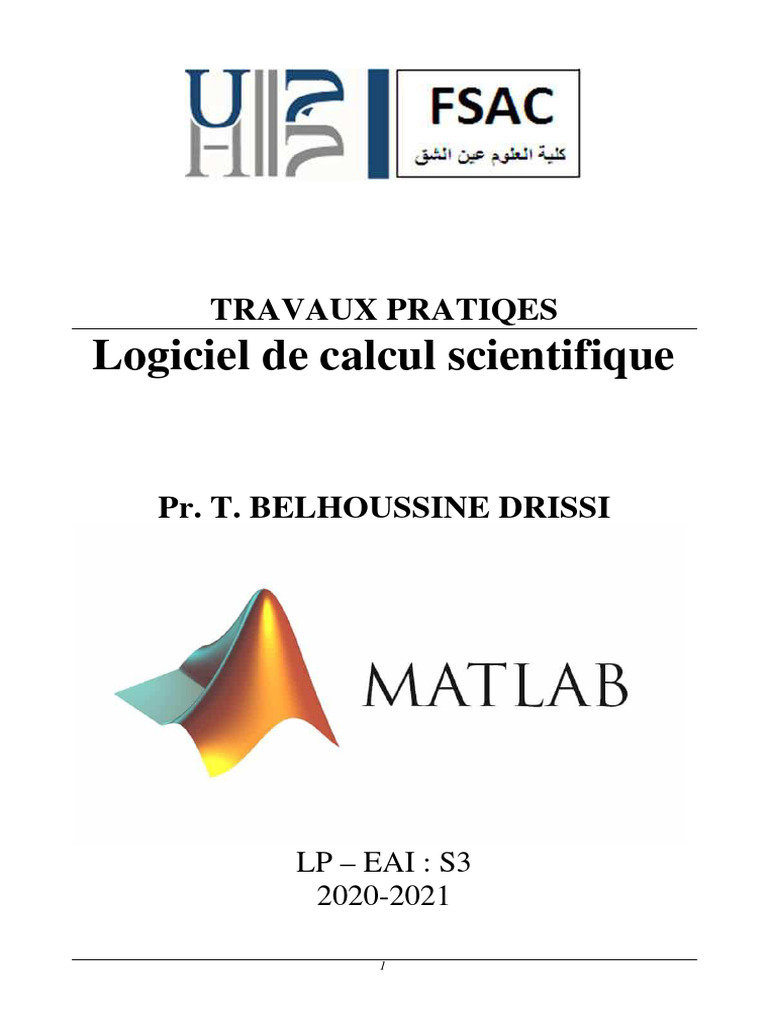 TP Matlab | PDF | Algèbre | Analyse numérique