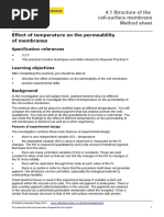 Beetroot Membrane Permeability Experiment | PDF | Cell Membrane | Water