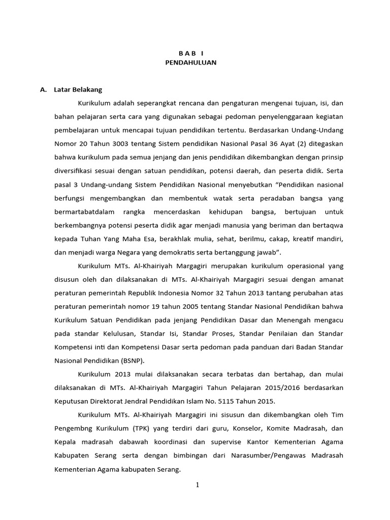 DOKUMEN 1 MTs. MARGAGIRI 2023 | PDF