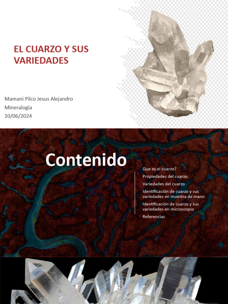 Presentacion Minerologia | PDF | Cuarzo | Minerales